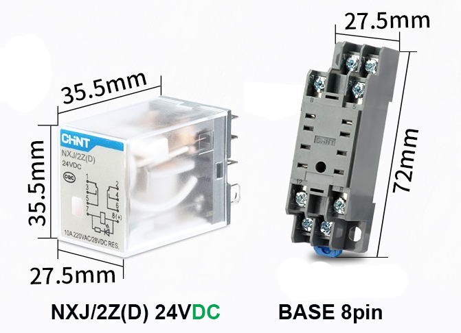 NXJ/2Z(D) Coil 24V (DC) Relay รีเลย์ CHINT ELECTRIC - CHINT by J-Master